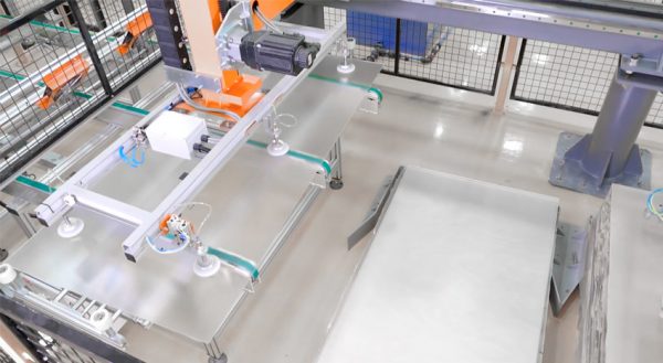 Second glass loading - Mondragon Assembly